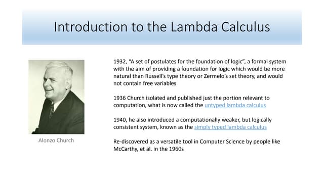 Introduction To The Lambda Calculus Ppt