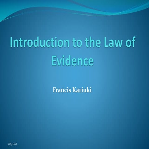 Introduction to the Law of Evidence in Kenya.pdf