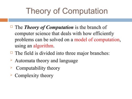 Theory Of Computation Ppt