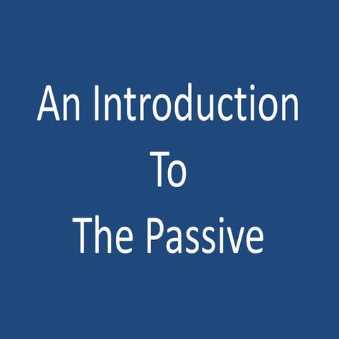 Passive voice game | PPT