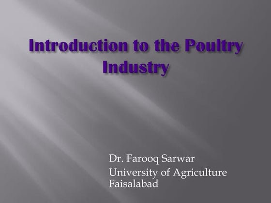 Poultry Production | PPT