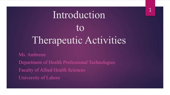 grading activity in occupational therapy | PPTX