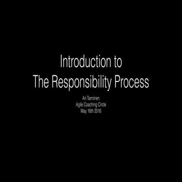 Introduction to the responsibility process | PDF