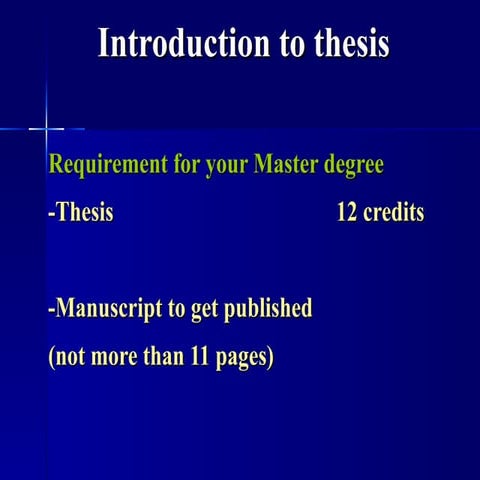 Introduction to Thesis | PPT