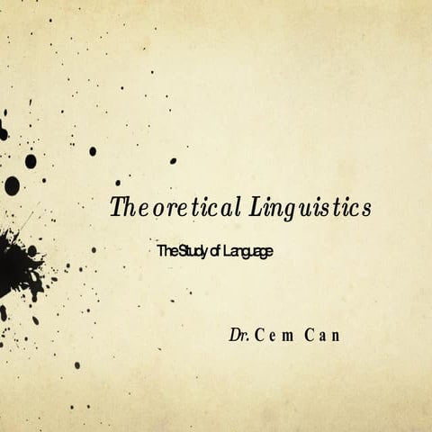 Introduction to the study of language | PPT