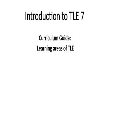 Introduction to Technology and Livelihood Education 7.pptx