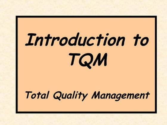 Barriers to total quality management implementation By Mahr M.Haseeb ...