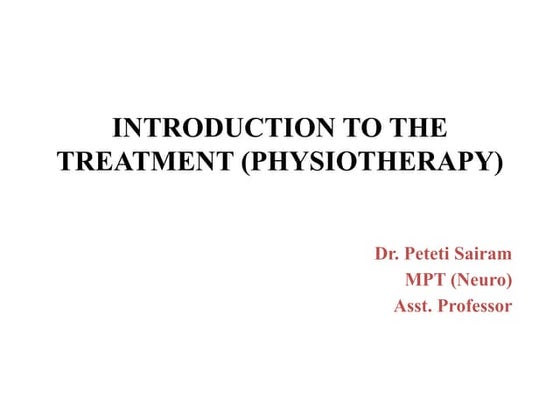 Introduction to physiotherapy | PPTX | Physical Therapy | Wellness
