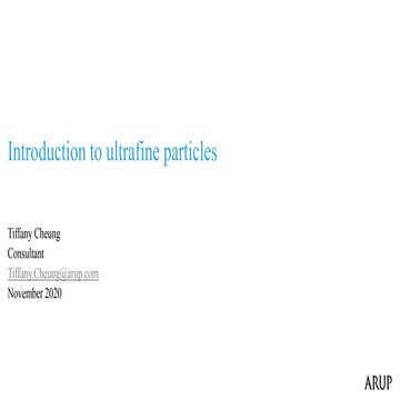 Introduction to ultrafine particles | PPTX