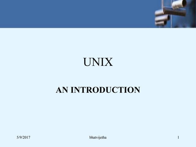 Introduction To Unix Ppt 4722