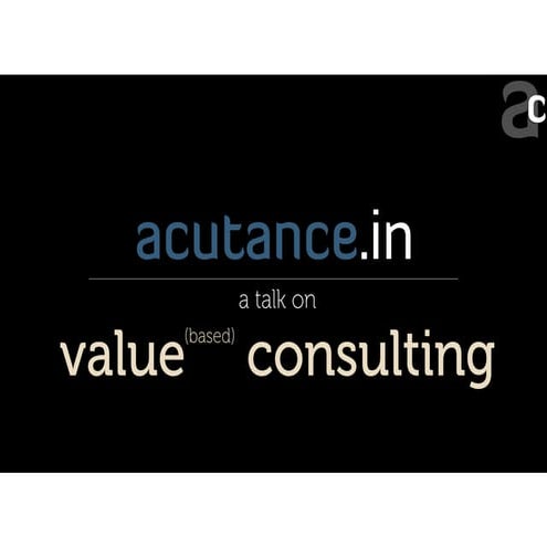 Introduction to Value Consulting | PPT