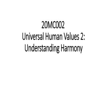 INTRODUCTION TO VALUE EDUCATION - Unit-I | PPTX