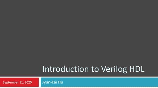 Introduction To Verilog And Code Coverage Pptx Programming Languages