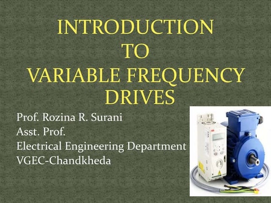 Variable frequency drives | PPT