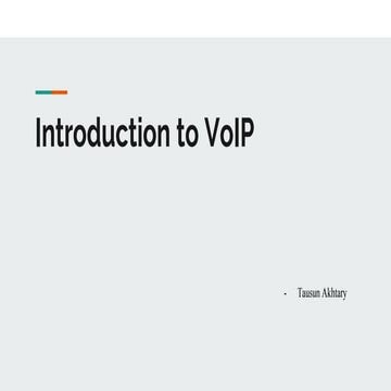 Introduction to VOIP | PPT