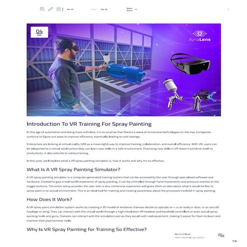 Introduction To VR Training For Spray Painting.pdf | Virtual Reality ...