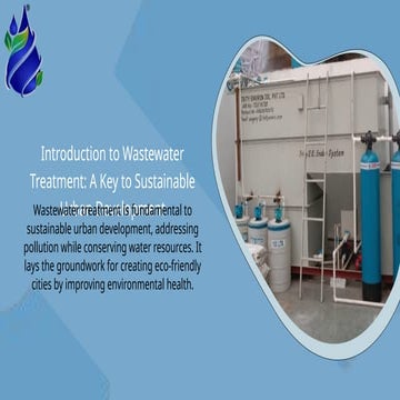 Introduction to Wastewater Treatment A Key to Sustainable Urban ...