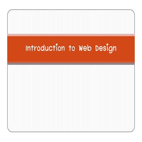 Introduction to web design | PDF