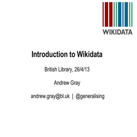 Introduction to Wikidata | PPT