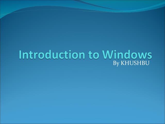 Introduction To Windows Ppt Computing Technology And Computing