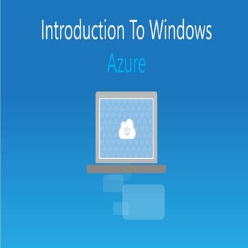 Introduction to windows azure | PPT
