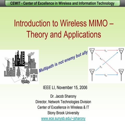 Introduction to Wireless MIMO – Theory and Applications | PDF