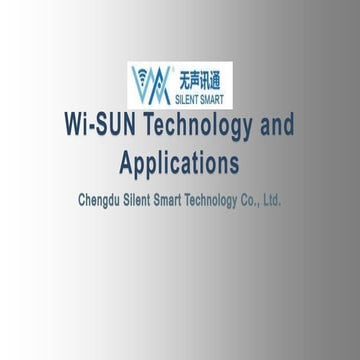 What is Wi-SUN Technology?where to buy the Wi-SUN Module? | PPTX