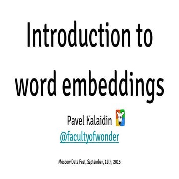 Introduction to word embeddings with Python | PDF
