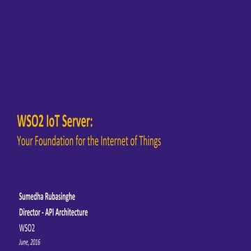 AN INTRODUCTION TO THE WSO2 IOT SERVER | PDF | Internet of Things | Internet