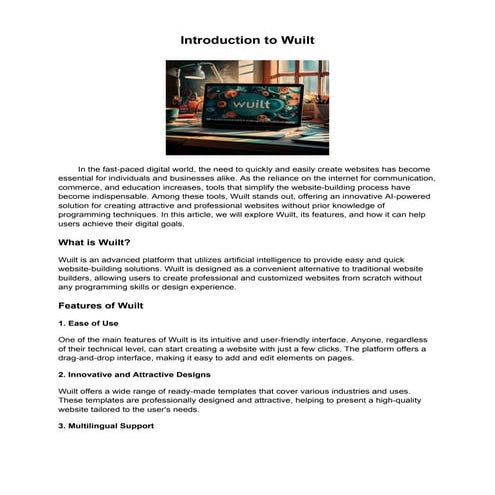 Introduction to Wuilt &website design.pdf