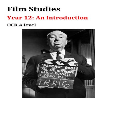 Introduction to year 12 film studies | DOCX