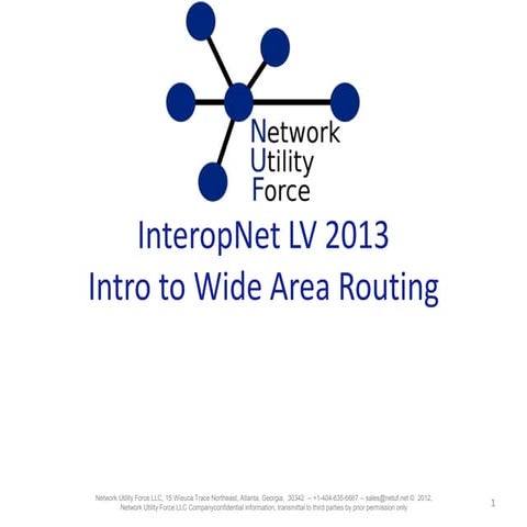 Introduction to Wide Area Network Routing | PPTX