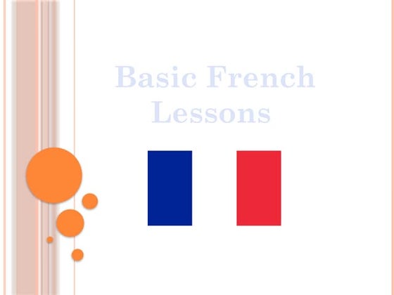 Basic French Lessons | PPTX