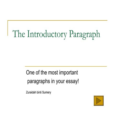 Introductoryparagraph | PPT