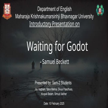 Overview of Samuel Beckett’s Waiting for Godot | PPTX