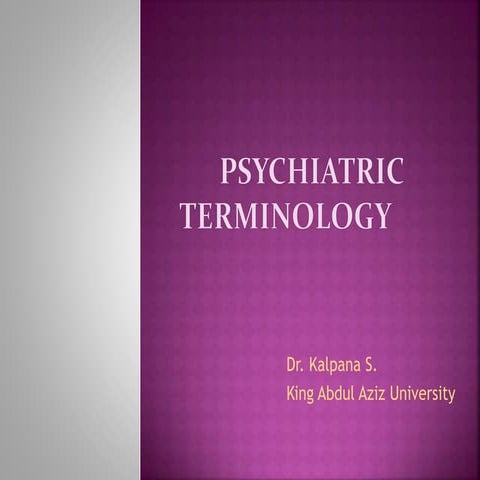 Introductory psychiatry | PPT