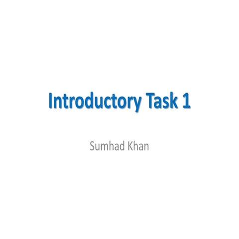 Introductory task 1 (question 1 8) | PPTX