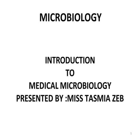 Introductuion to microbiology | PPT