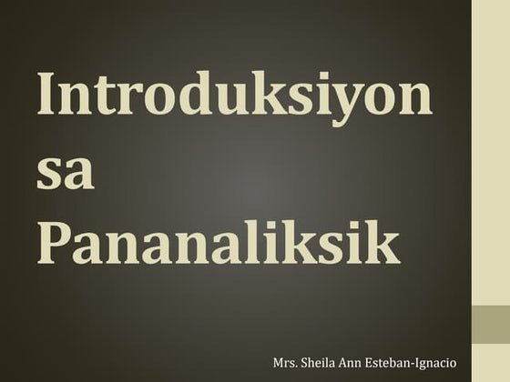 Pagbabalangkas | PPTX