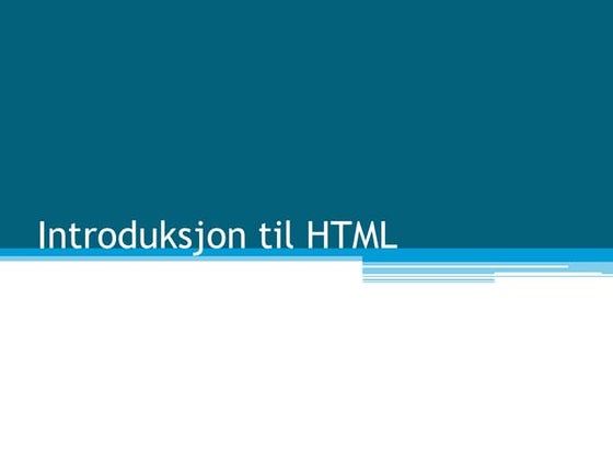 Html basic intro | PPT