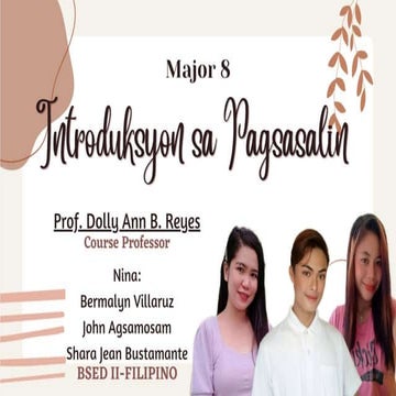 MGA TEORYA SA PAGSASALIN, FORMAL VS DYNAMIC EQUIVALENCE, SEMANTIC VS ...