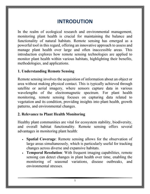 Remote sensing in agriculture | PPT