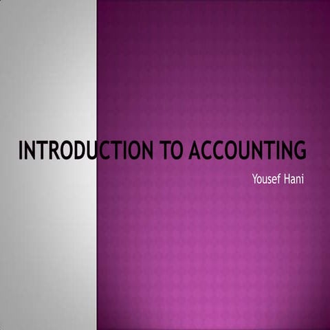 Introduction To Accounting | PPTX