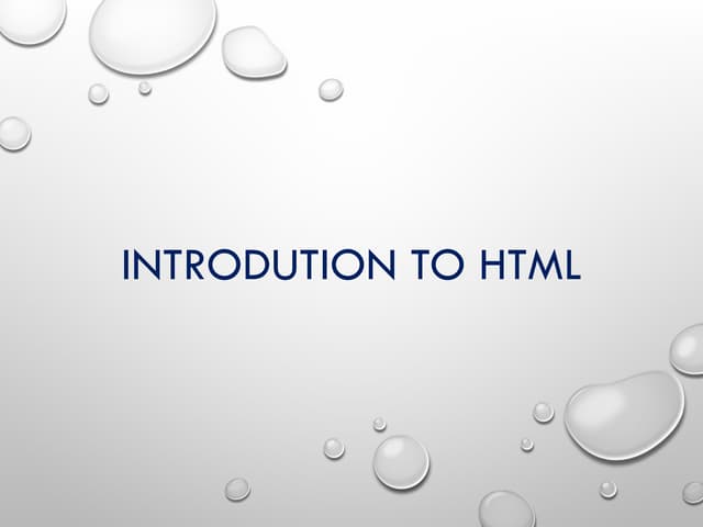 Introdution To Web And Html Notes And Practiceppt 9308