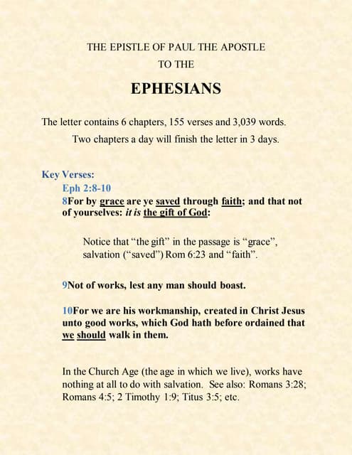 Ephesians | PPTX | Christianity | Religion & Spirituality