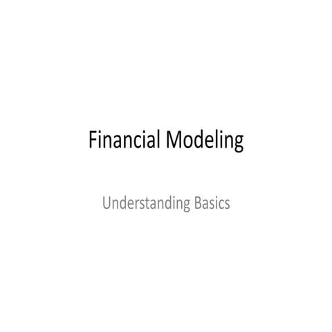 Financial modeling | PPTX
