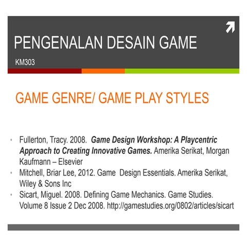 INTROGG_KM303_06_GAME GENRE & GAMEPLAY STYLES.ppt
