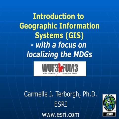 Introduction to GIS for basic student and other IT staff | PPT
