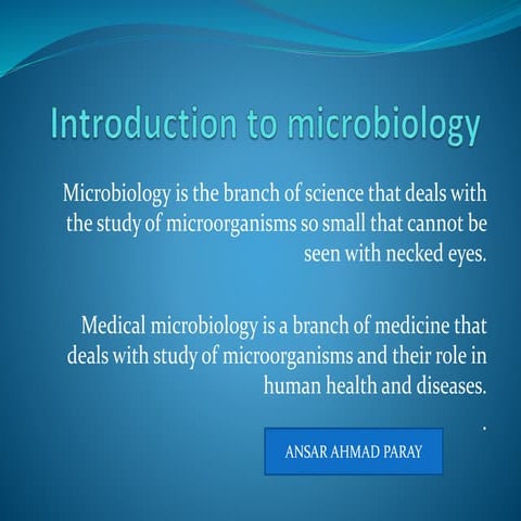 Intro & his of microbiology | PPT