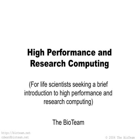 Introduction To Hpc Ppt Operating Systems Computer Software And Applications